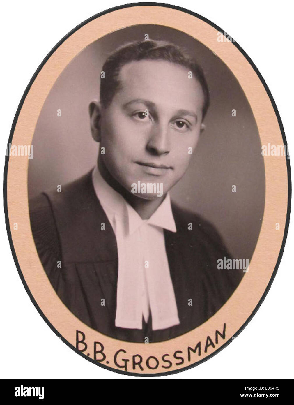 A portrait of Benjamin Bernard Grossman, a 1946 graduate of Osgoode ...