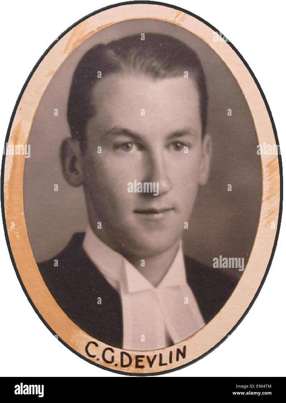 A portrait photograph of Charles Garrow Devlin, captured in the early ...
