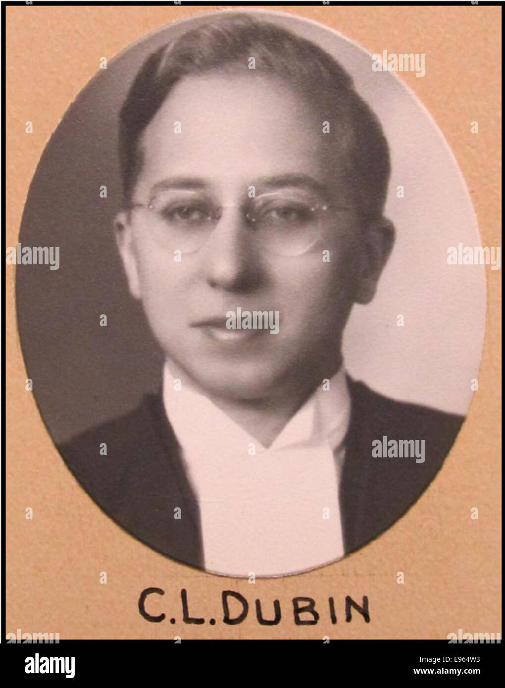 A portrait of Charles Leonard Dubin, a notable Canadian lawyer, taken ...