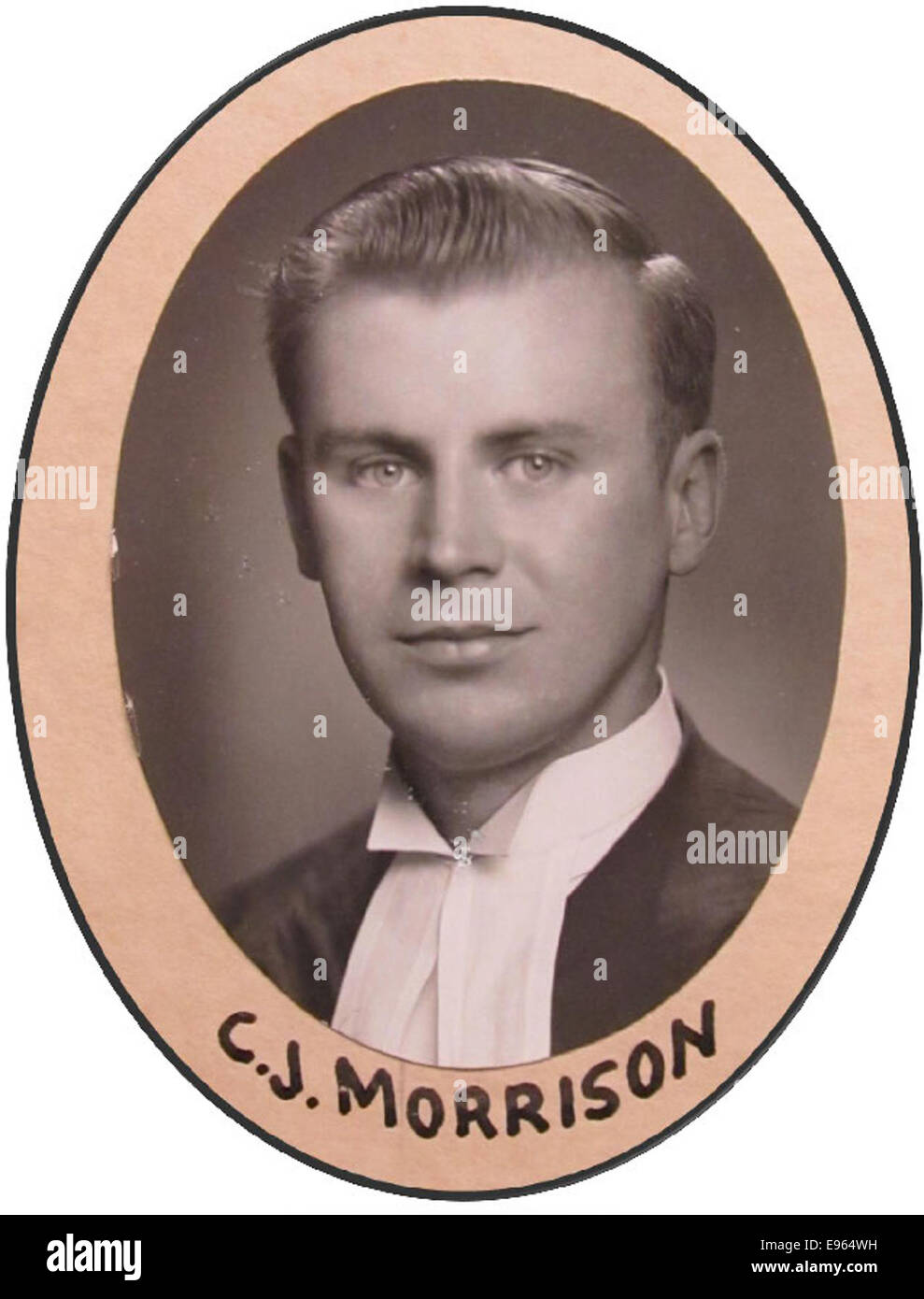 A formal portrait of Claude Joseph Morrison, a 1948 graduate of Osgoode ...