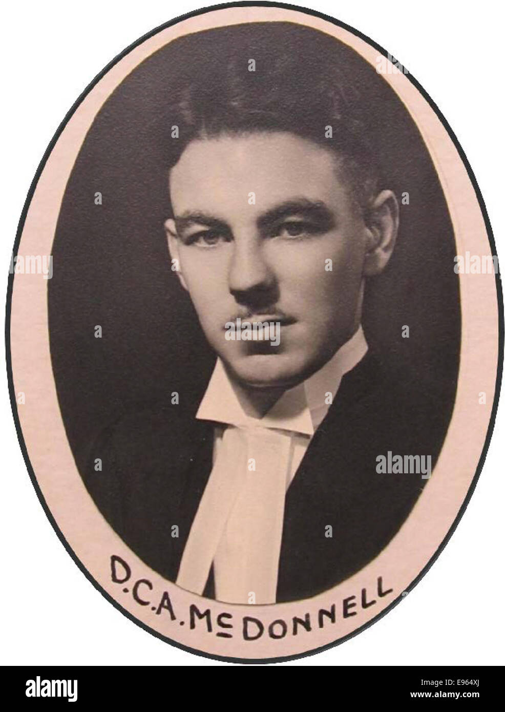 Portrait of Donald Cyril Anthony McDonnell, a Canadian lawyer who lived ...