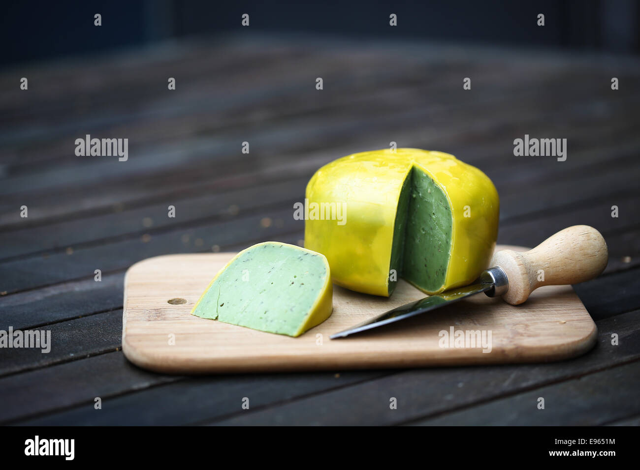Dutch pesto cheese Stock Photo - Alamy