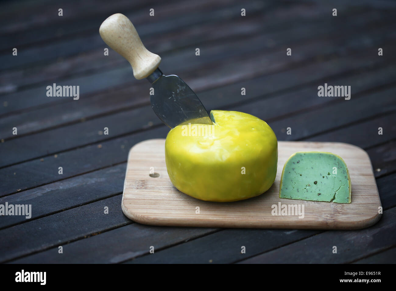 Dutch pesto cheese Stock Photo - Alamy