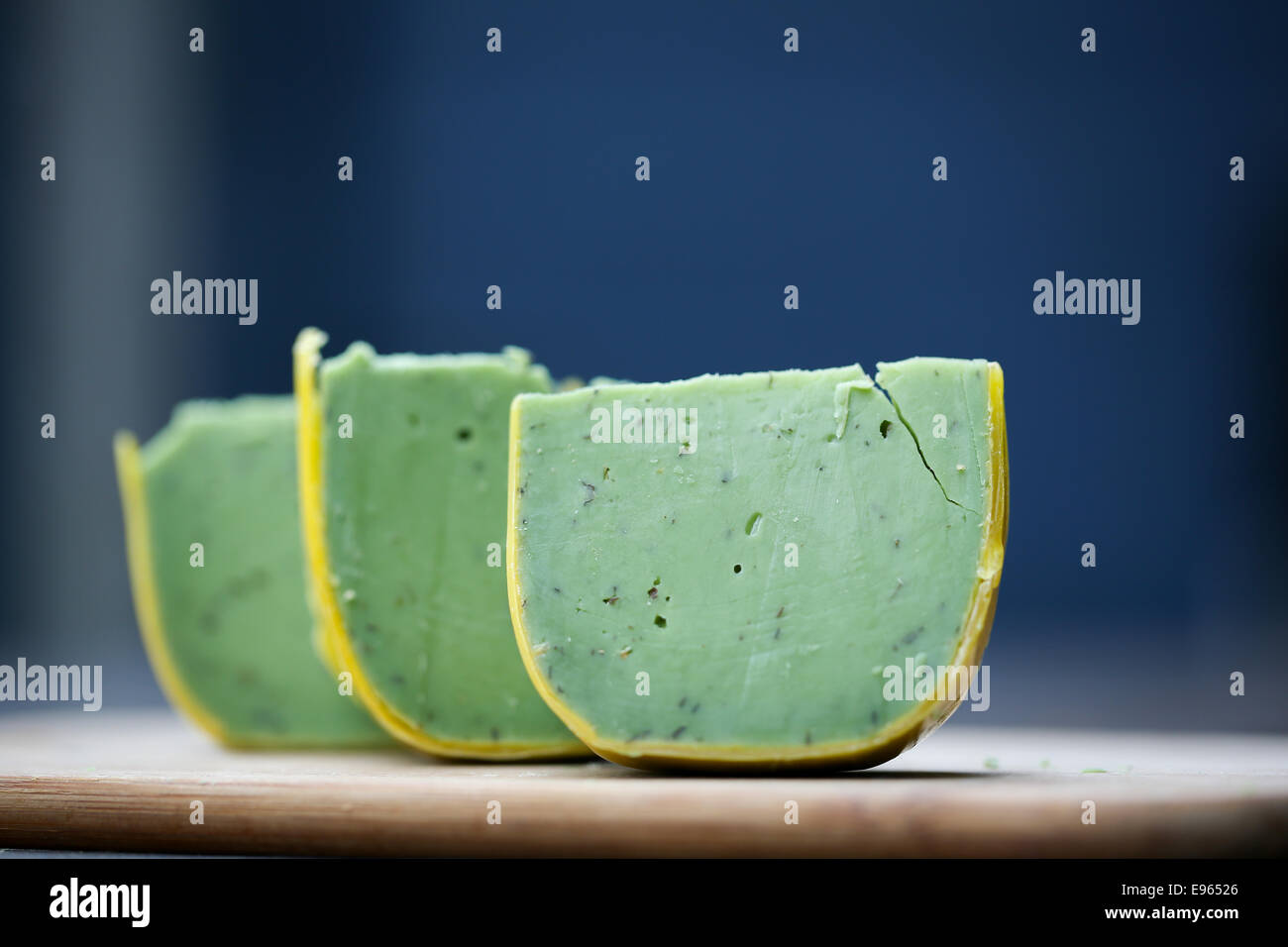 Dutch pesto cheese Stock Photo - Alamy