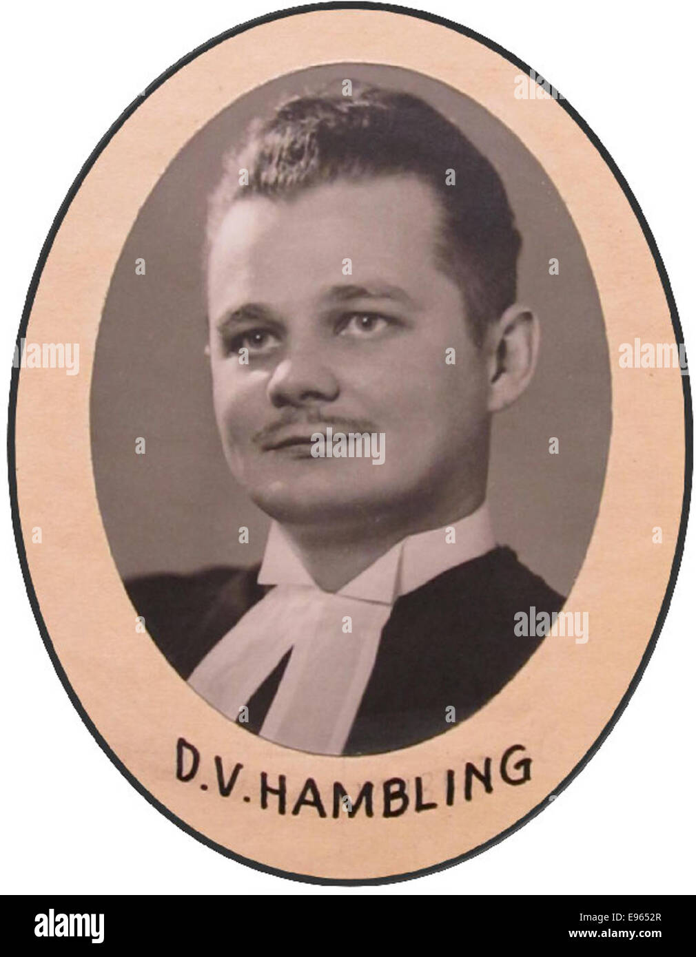 A portrait of Donald Victor Hambling, a graduate of Osgoode Hall Law ...