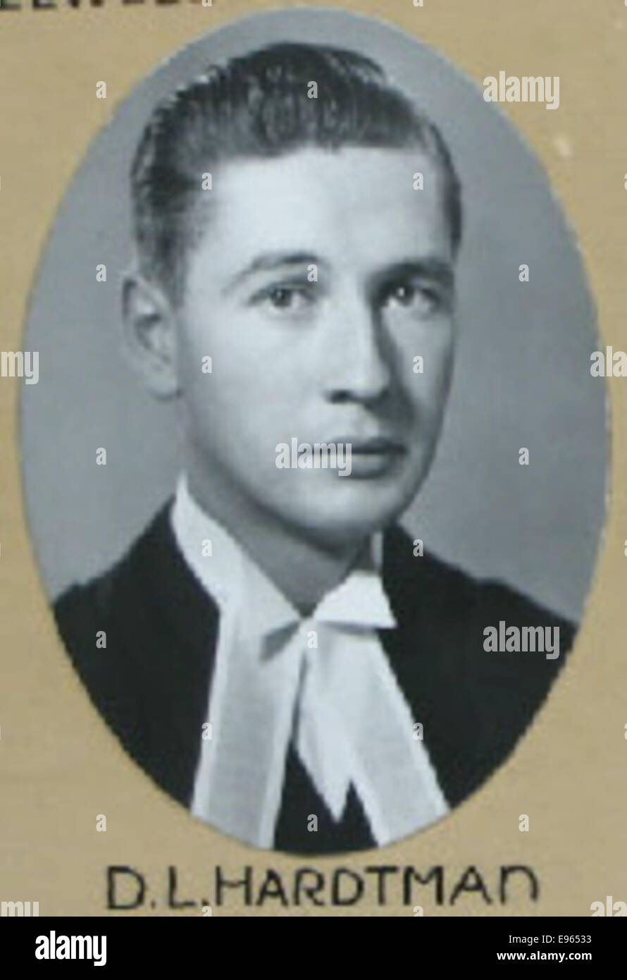Portrait of Douglas Leeds Hardtman, a 1940 graduate of Osgoode Hall Law ...