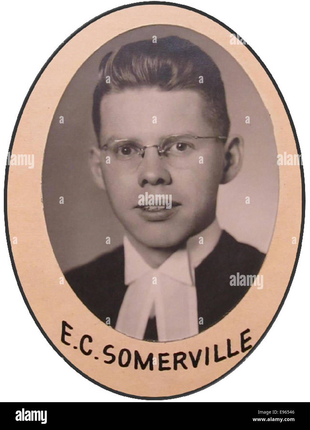 A portrait photograph of Eric Cameron Somerville, a 1947 graduate from ...