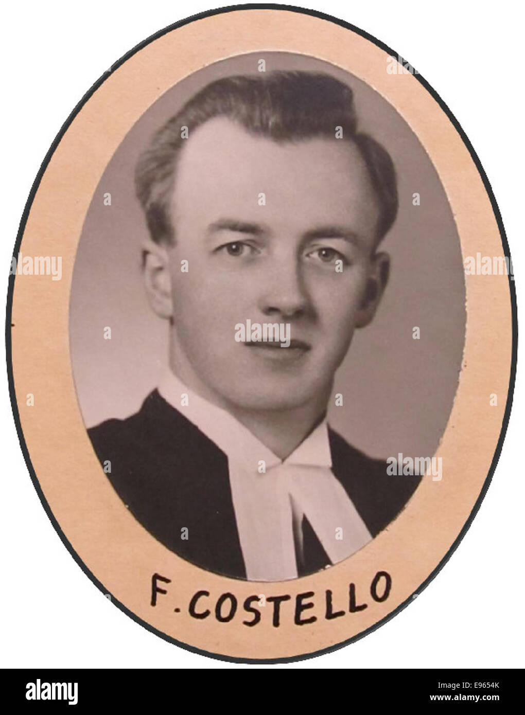 A portrait photograph of Francis Costello (1916-2002), a graduate of ...