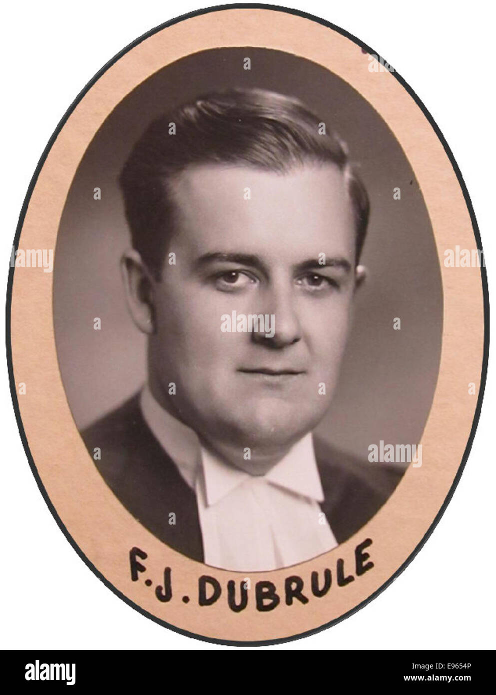 Portrait of Francis Joseph Dubrule, a 1948 graduate of Osgoode Hall Law ...