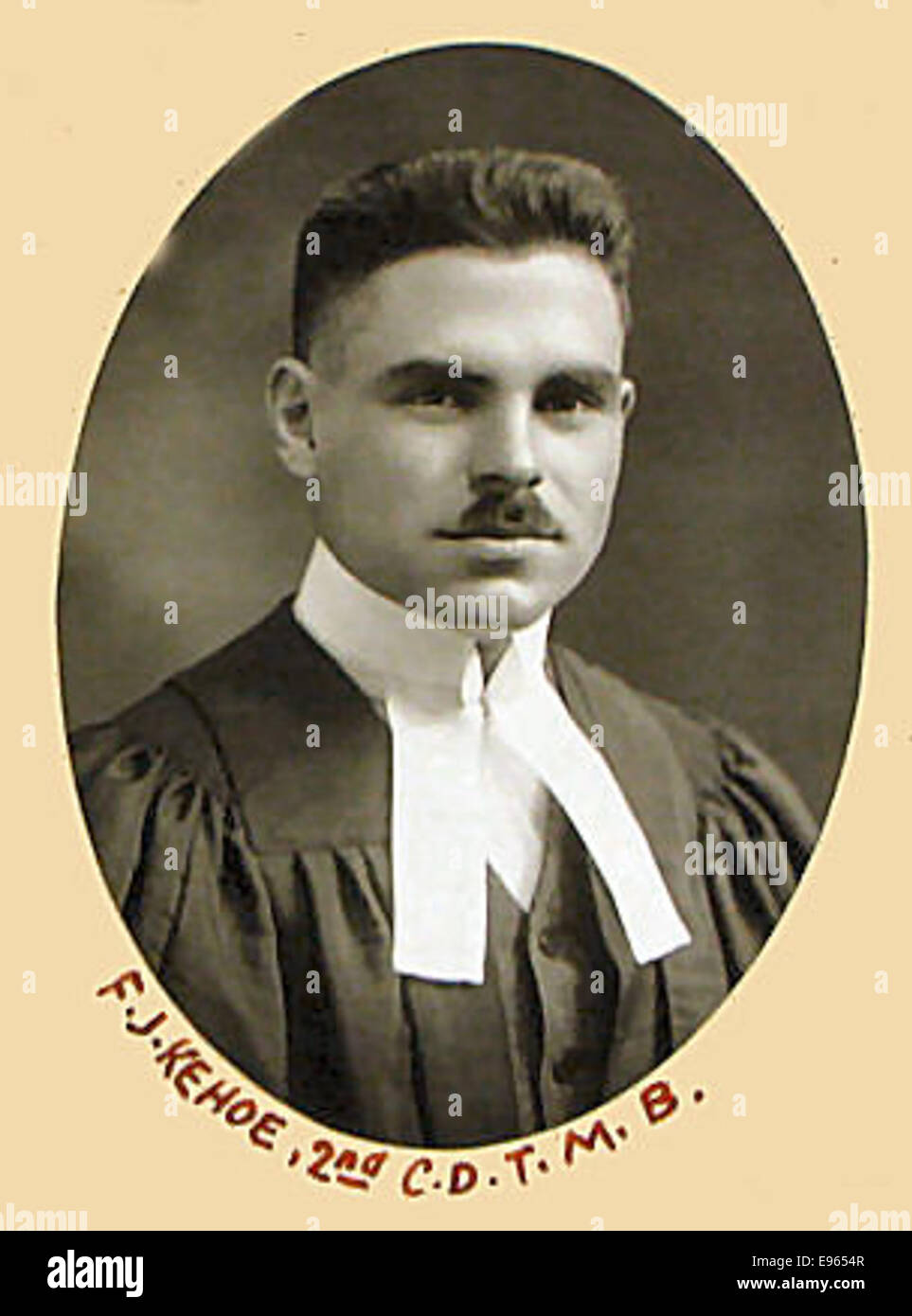 A portrait photograph of Francis Joseph Kehoe, born in 1894. The image ...