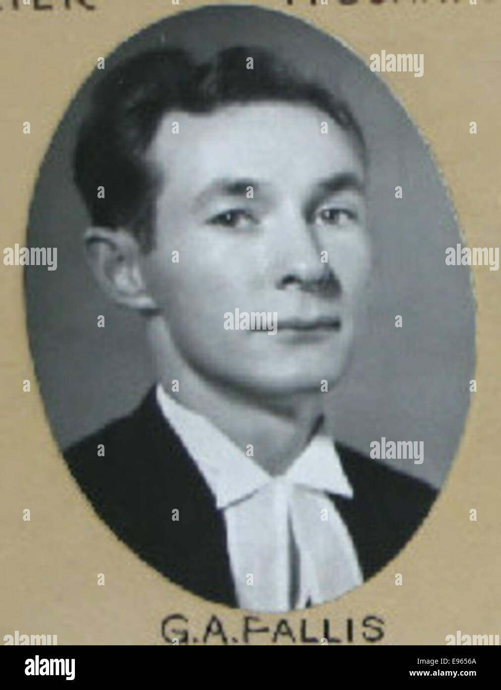 A portrait photograph of George Arthur Fallis, a 1940 graduate of ...