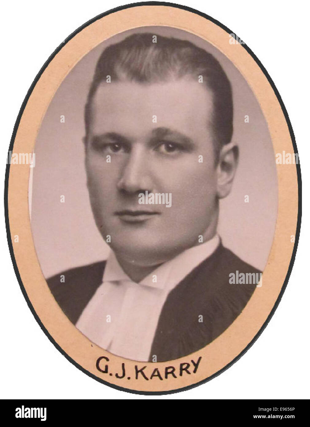 A portrait of George James Karry, a graduate of Osgoode Hall Law School ...