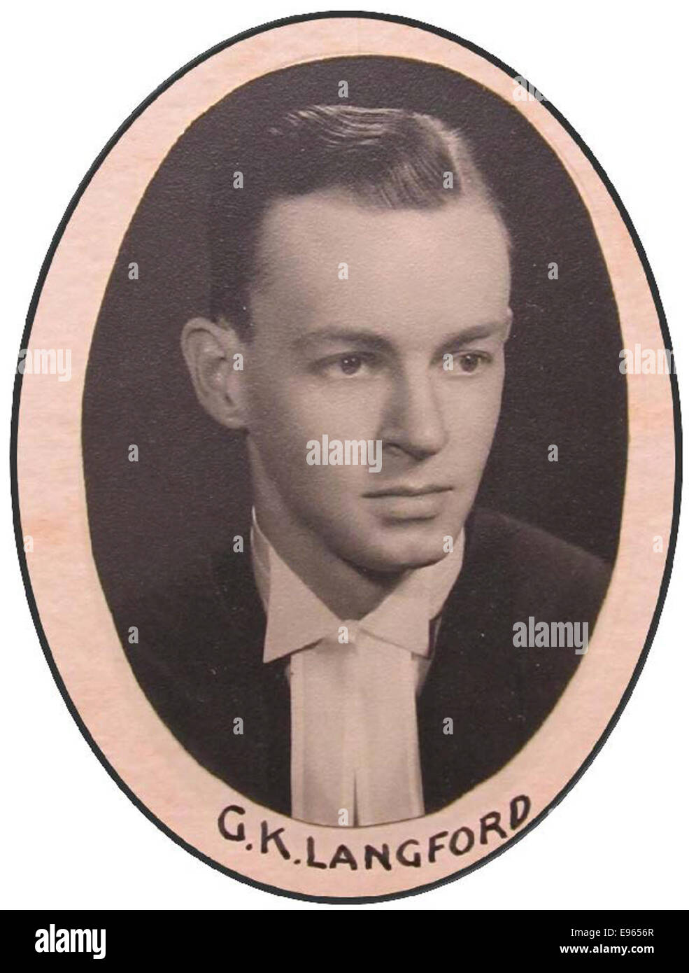 A portrait photograph of George Kenneth Langford, born in 1917. The ...
