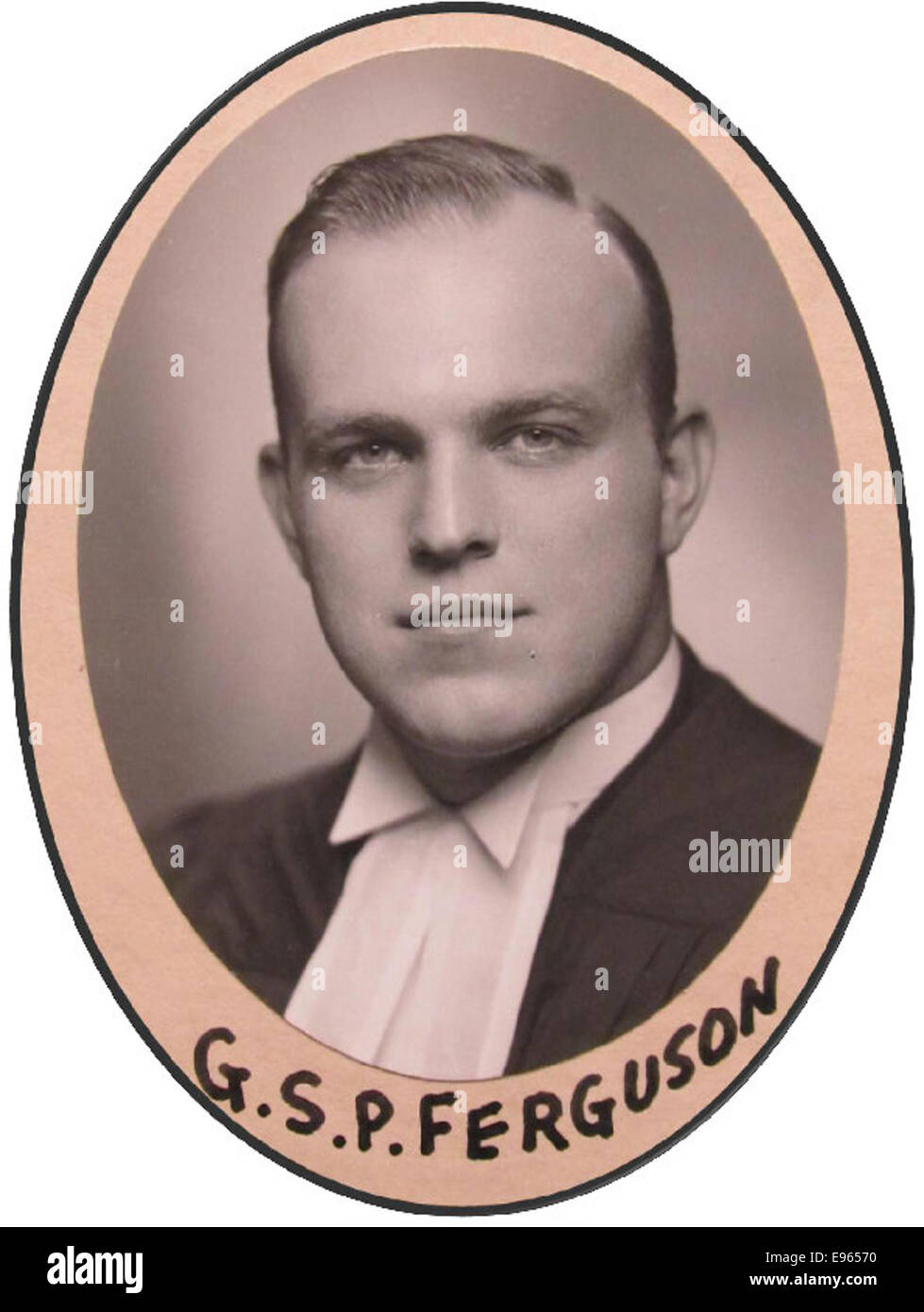 A portrait of George Stephen Plow Ferguson, a graduate of Osgoode Hall ...