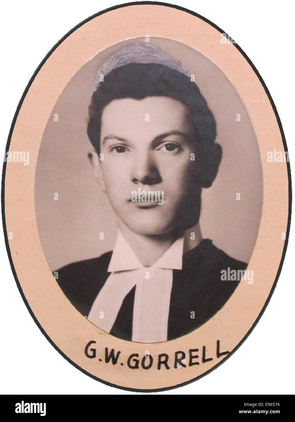 This portrait photograph features George William James Gorrell, a ...