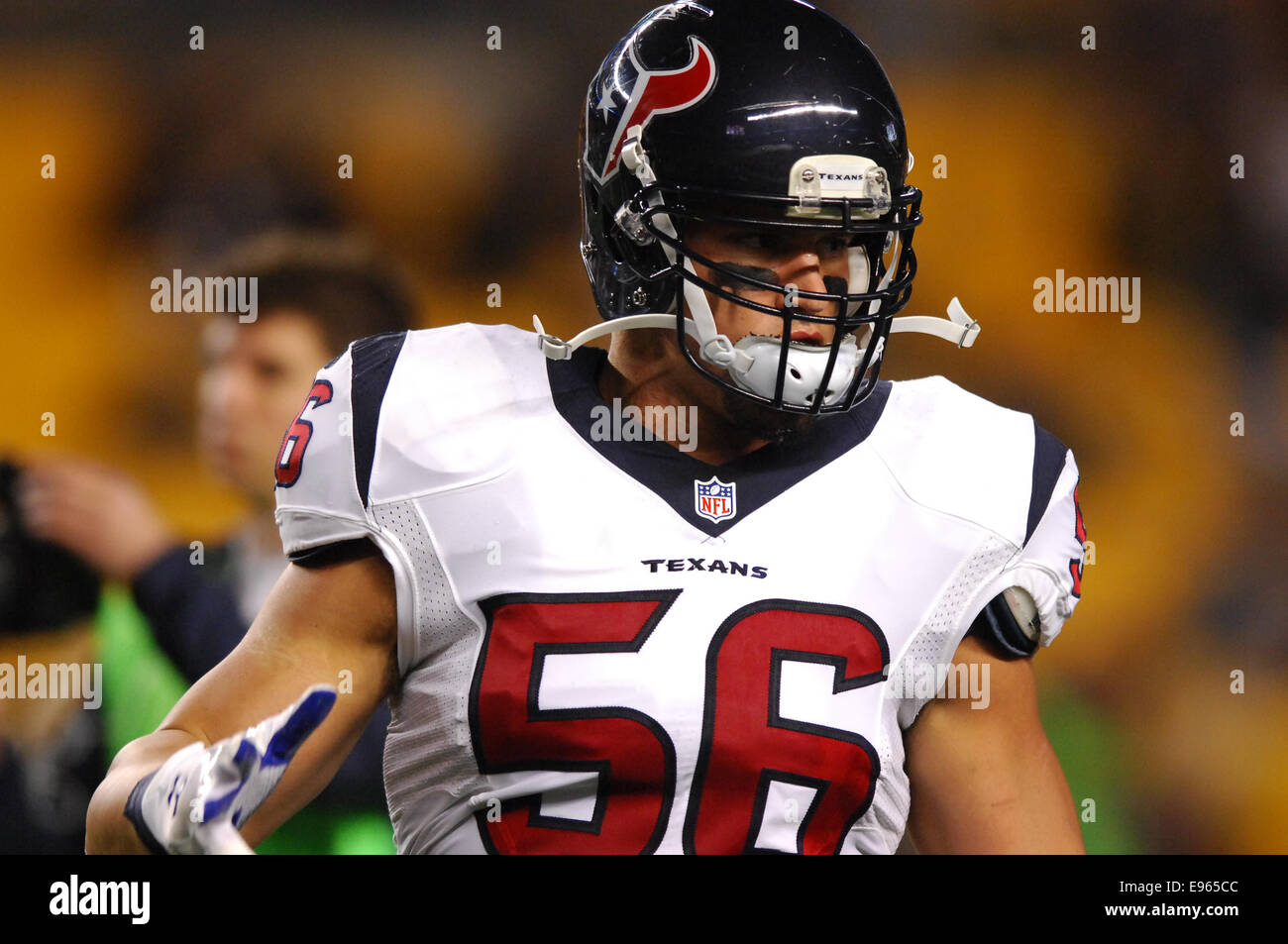 Pittsburgh, USA. 20th Oct, 2014. Brian Cushing #56 during the ...