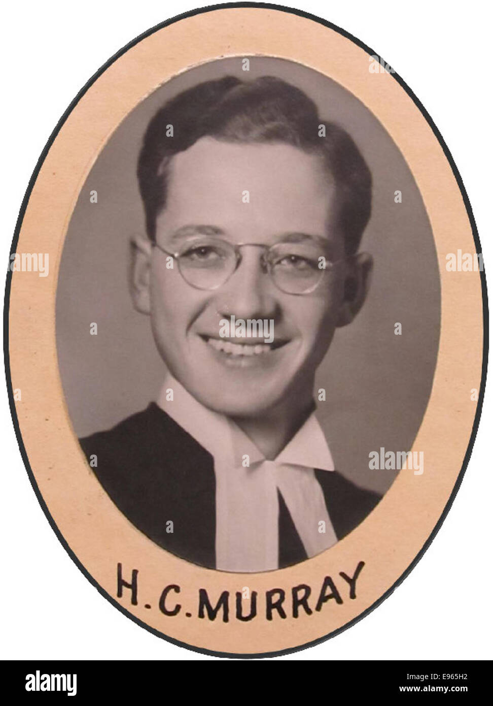 A formal portrait of Hugh Crothers Murray, a graduate of Osgoode Hall ...