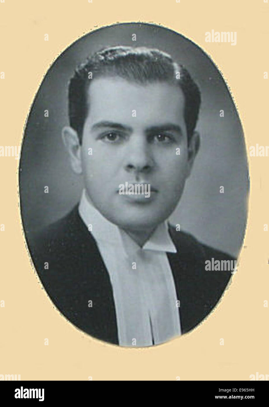 A portrait photograph of Hyman Soloway (1913-2004), taken during the ...