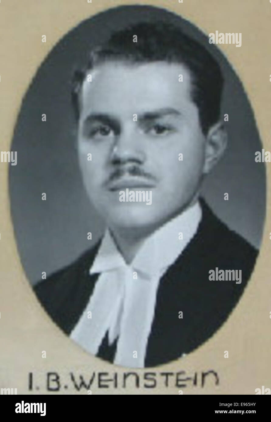 This photograph is a portrait of Isadore Benjamin Weinstein, a graduate ...
