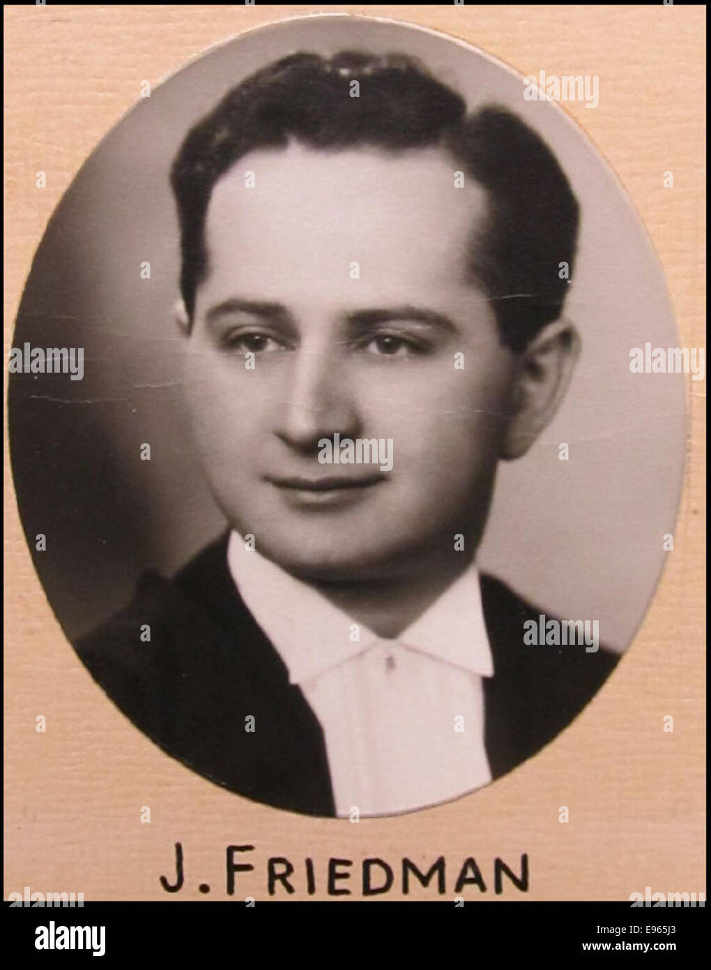 This 1945 photograph captures Jack Friedman, a graduate of Osgoode Hall ...
