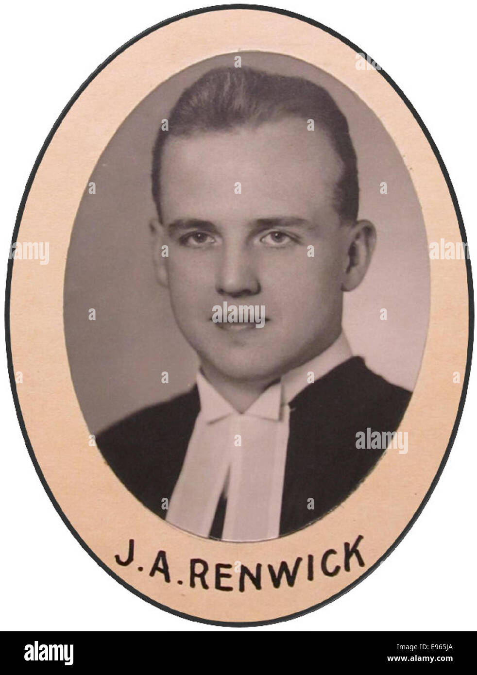 A formal portrait of James Alexander Renwick, a notable figure born in ...
