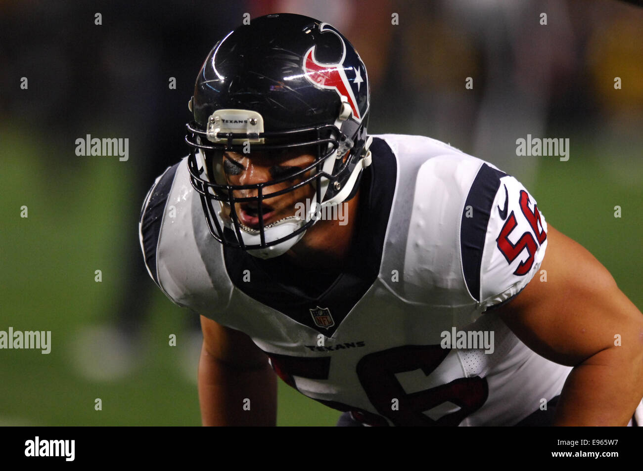 Pittsburgh, USA. 20th Oct, 2014. Brian Cushing #56 during the ...