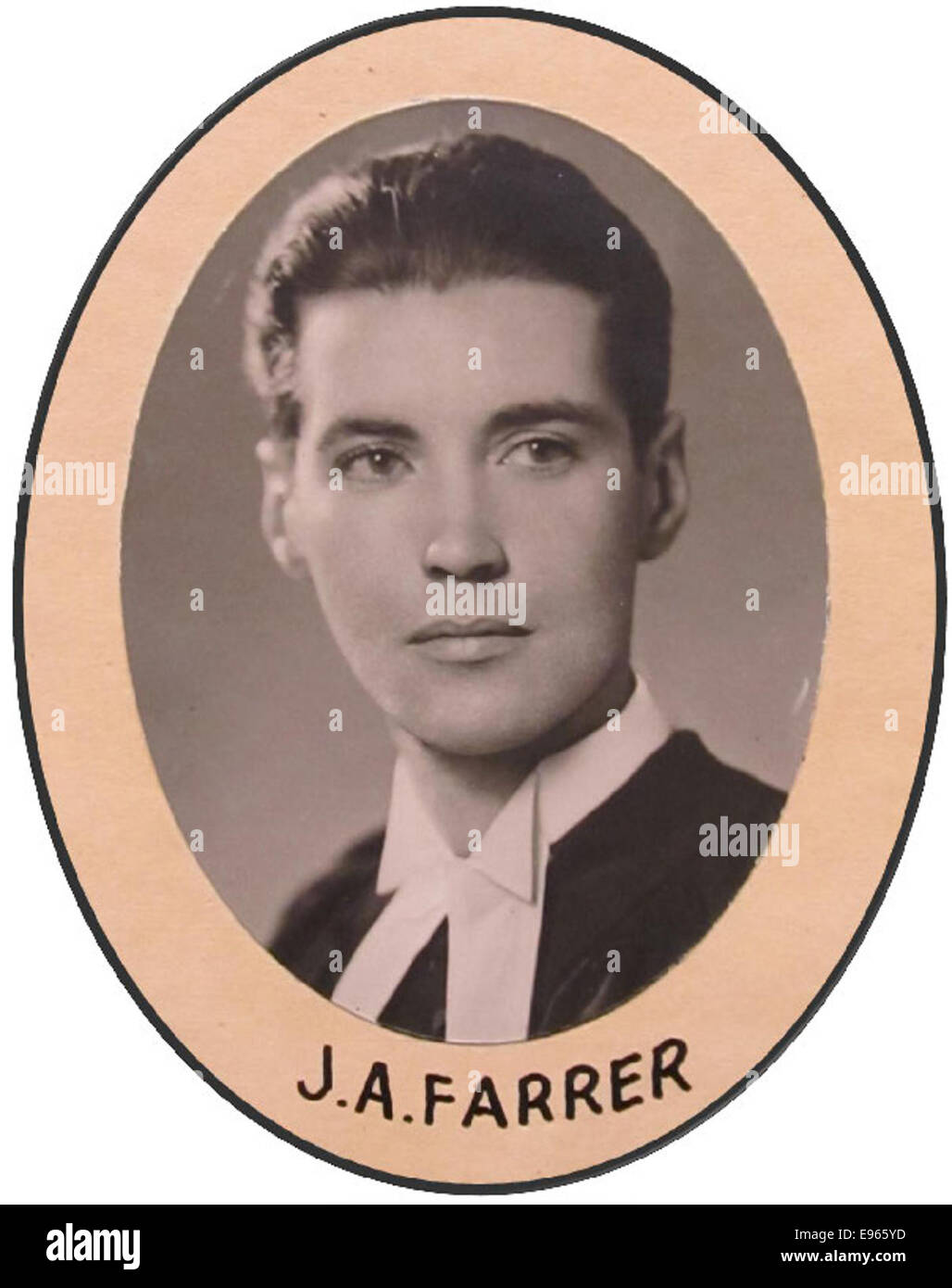 A portrait of John Alexander Farrer, captured in 1947. Farrer, a ...
