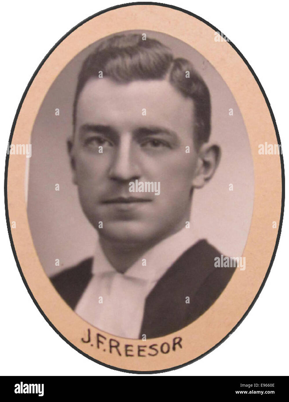 A portrait of John Franklin Reesor, a graduate of Osgoode Hall Law ...