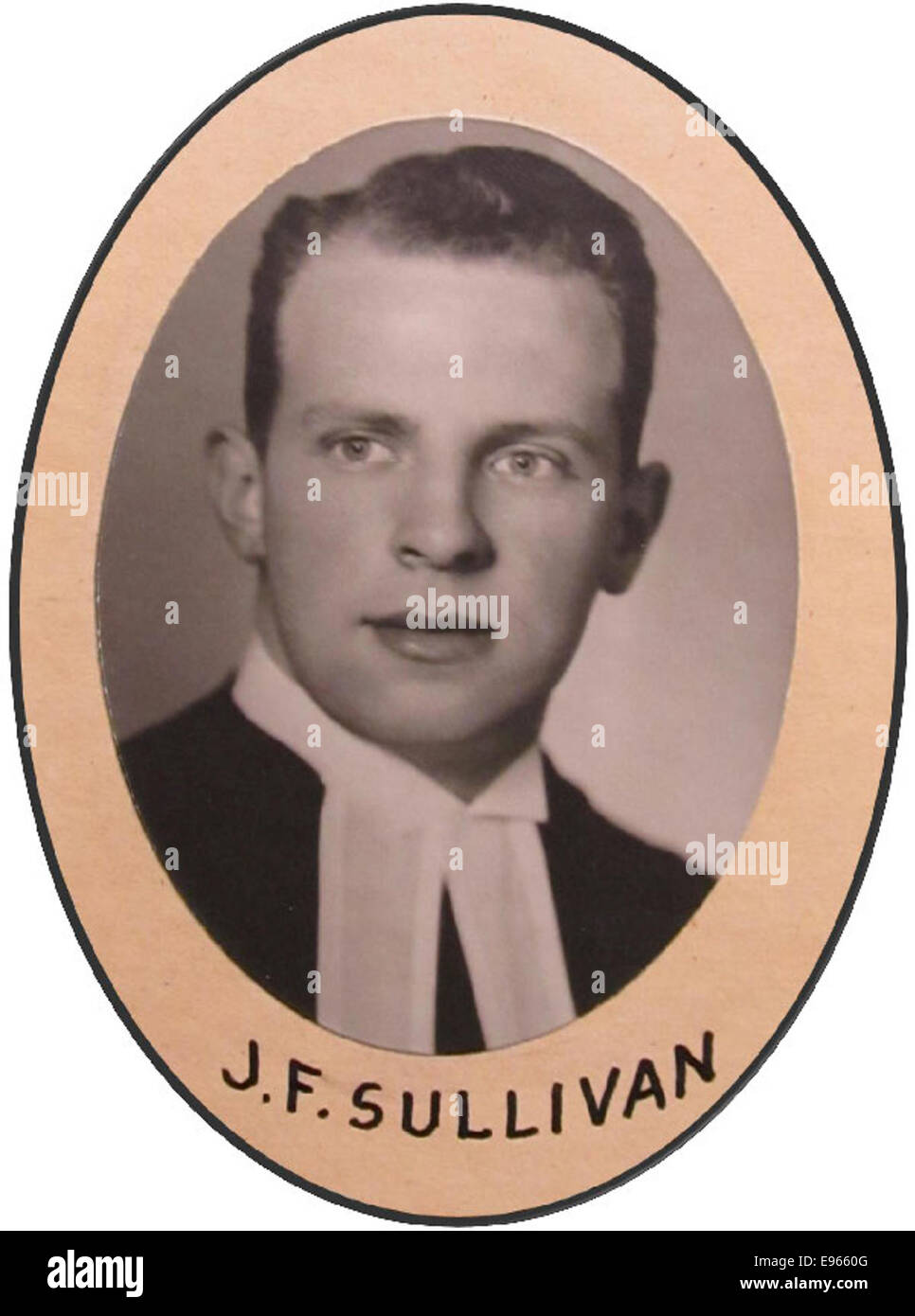 A formal portrait of John Frederick Sullivan, a 1947 graduate of ...