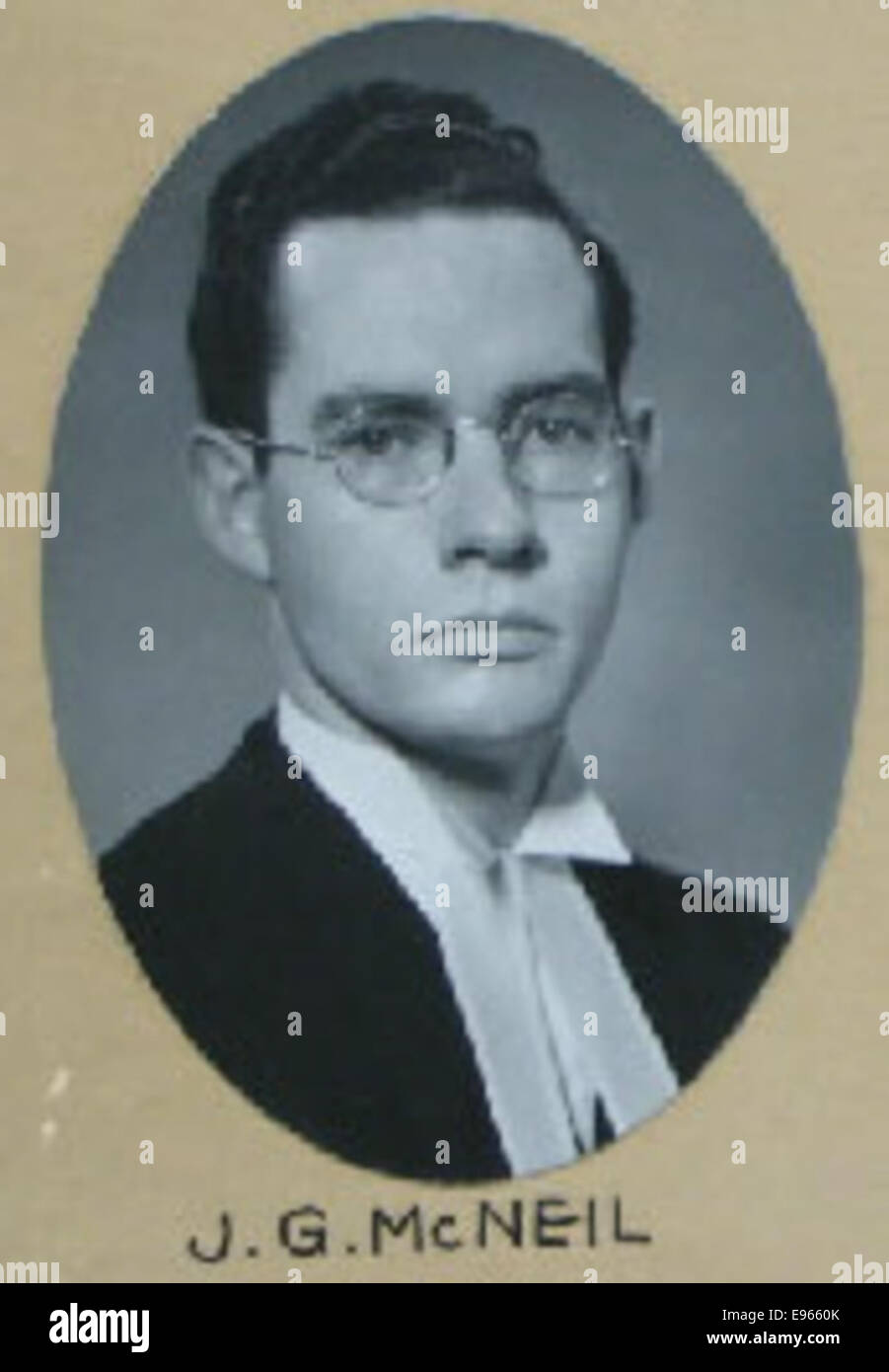 Portrait of John Grant McNeil (1917-1976), a graduate of Osgoode Hall ...