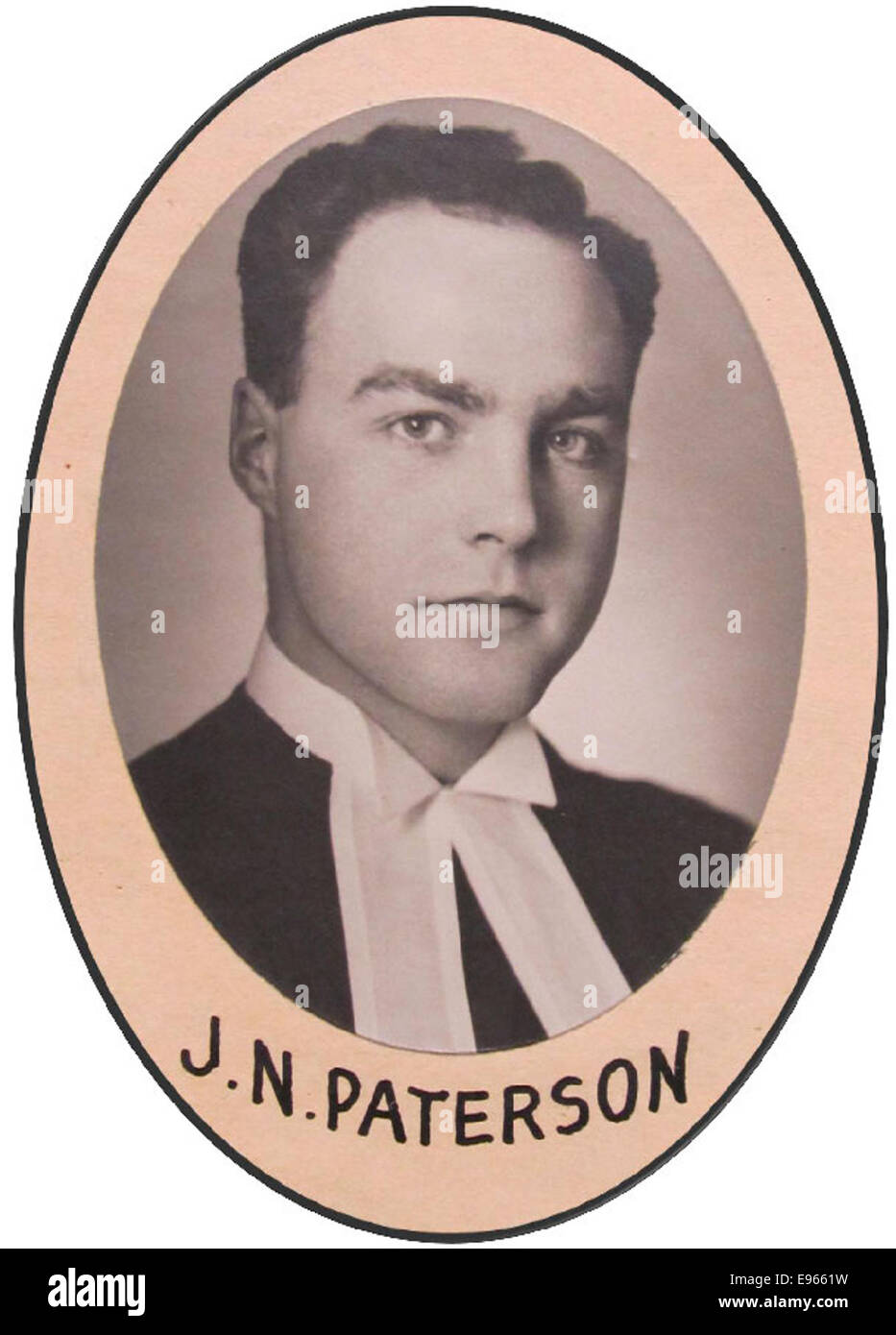 A portrait photograph of John Norman Paterson, a lawyer and Osgoode ...