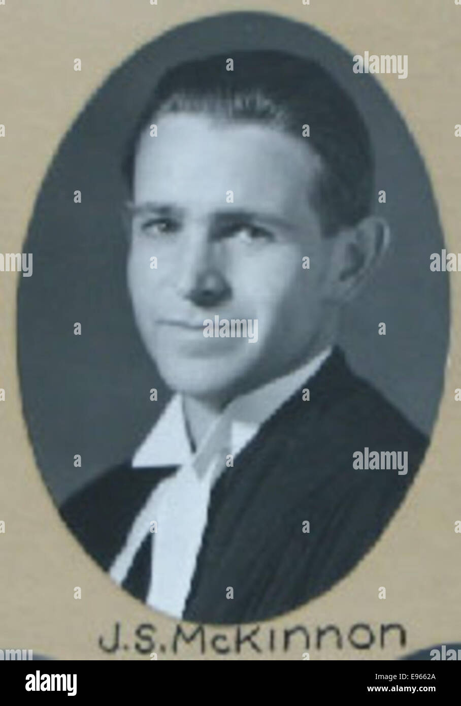 A portrait of John Stuart McKinnon (1908-1980), a graduate of Osgoode ...