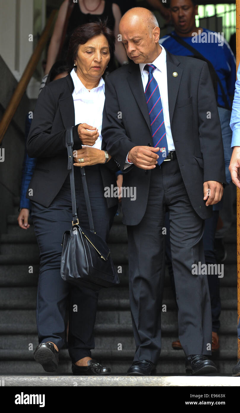 Cape Town, South Africa. 20th Oct, 2014. Snila and Prakash Dewani ...
