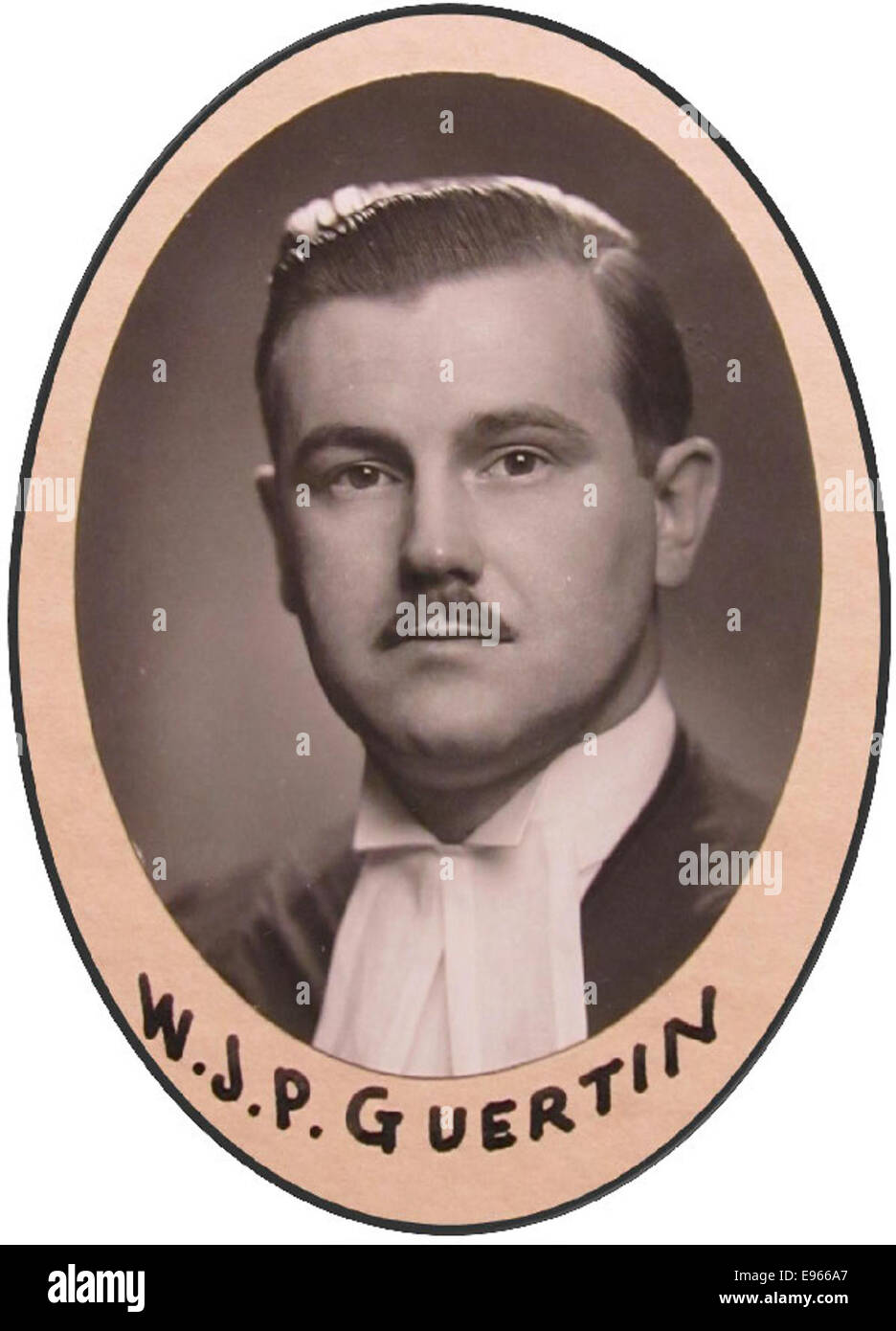 A formal portrait photograph of Joseph Waldo Jean-Paul Guertin, a ...