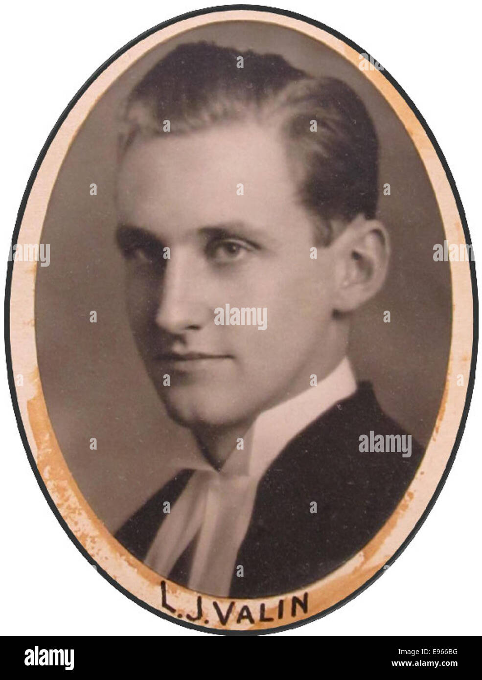 A portrait photograph of Lloyd Joseph Valin, an individual born in 1917 ...