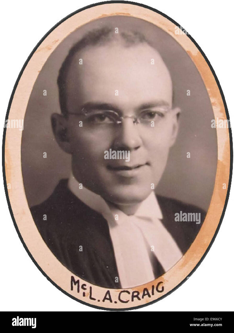 Photograph of McLeod Archibald Craig, a notable figure born in 1917 ...