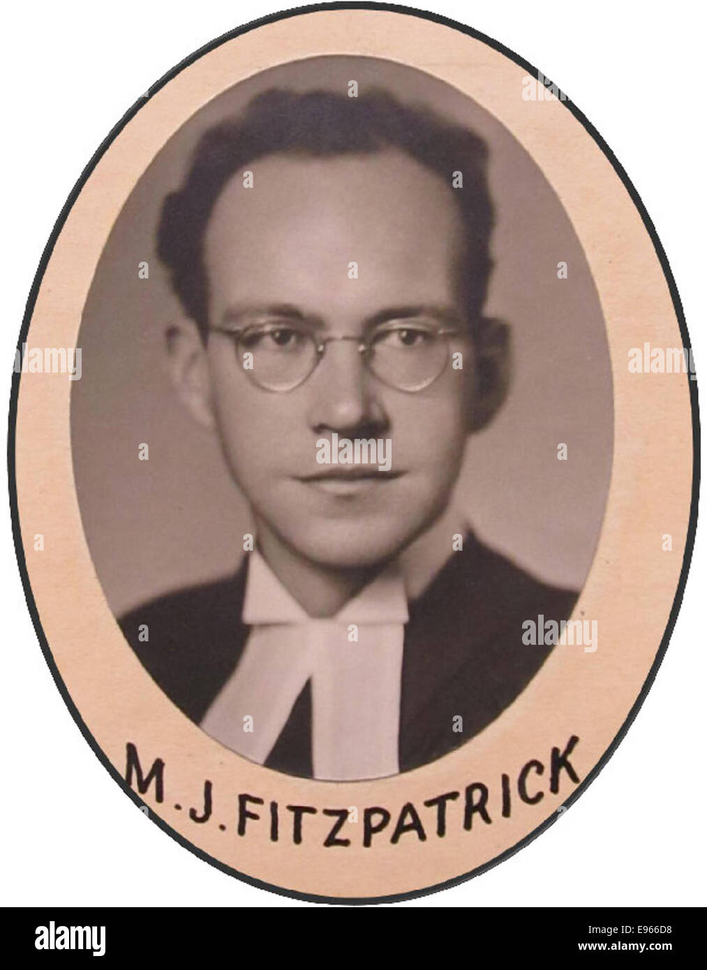 A portrait of Michael Joseph Fitzpatrick, taken around the time of his ...