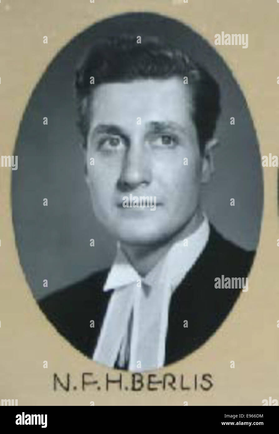 A portrait photograph of Norman Frederick Henderson Berlis, a 1940 ...