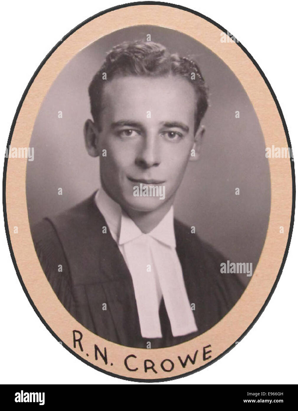 A formal portrait of Roland Newman Crowe, a 1946 graduate of Osgoode ...