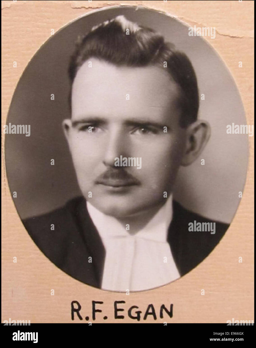 This portrait features Rory Finbar Egan (1914-2001), a distinguished ...