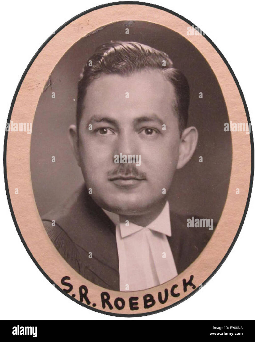 A portrait of Sidney Robert Roebuck, a 1948 graduate of Osgoode Hall ...