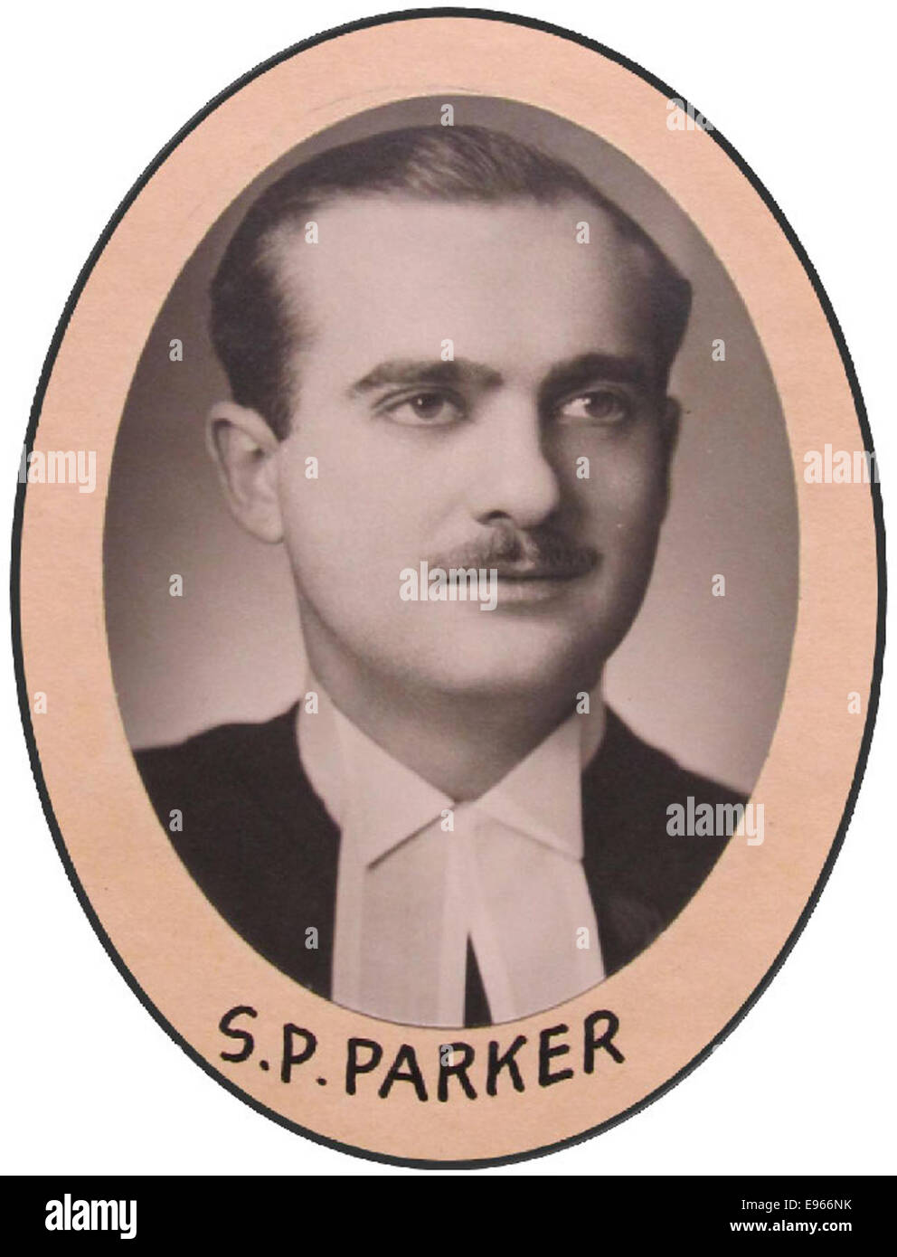 This portrait photograph shows Stuart Peebles Parker (1917-2014), a ...