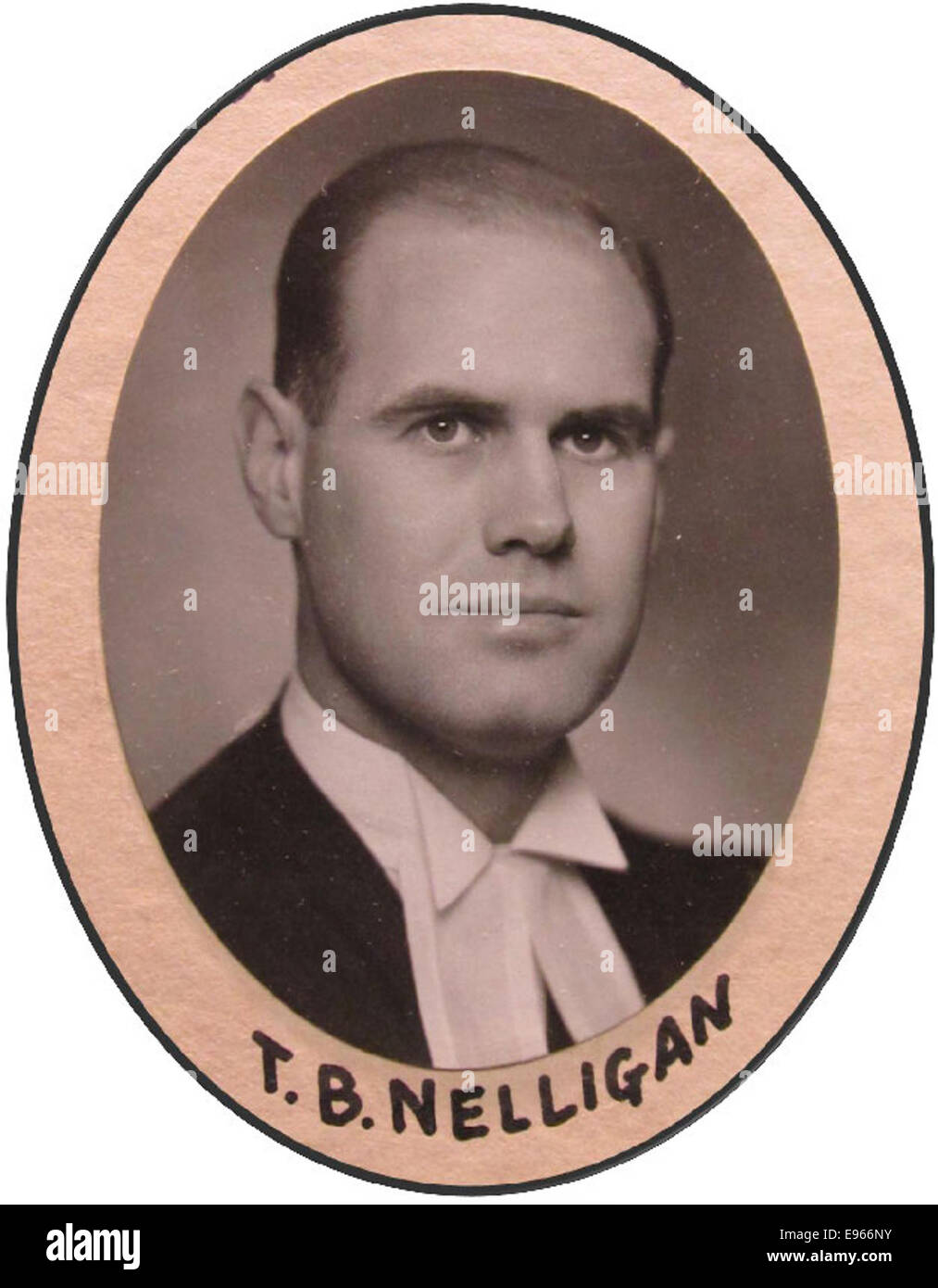 A portrait photograph of Terence Barry Nelligan, a graduate of Osgoode ...