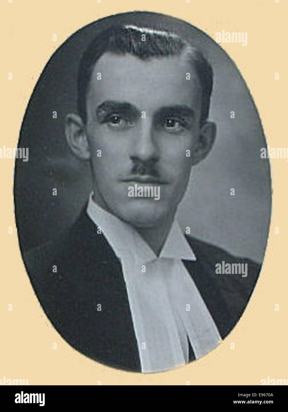 A formal portrait of William Eric Wasley (1909-1955), capturing him ...