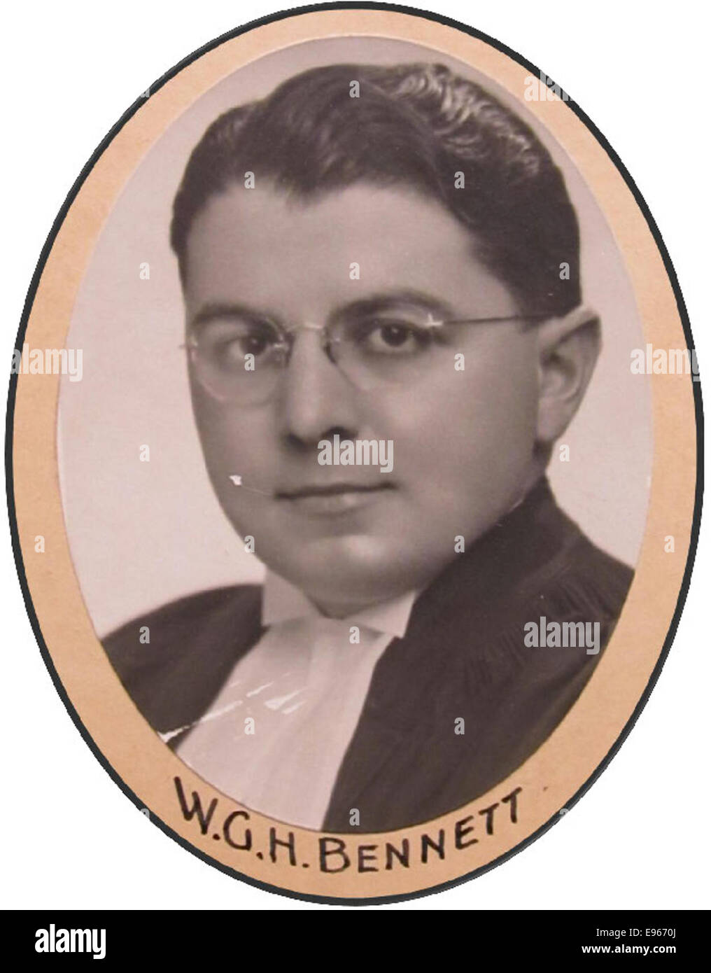 Formal portrait of William George Herbert Bennett, a graduate of ...