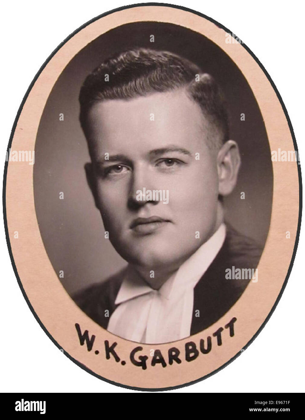 Portrait photograph of William Kenneth Garbutt, a graduate of Osgoode ...