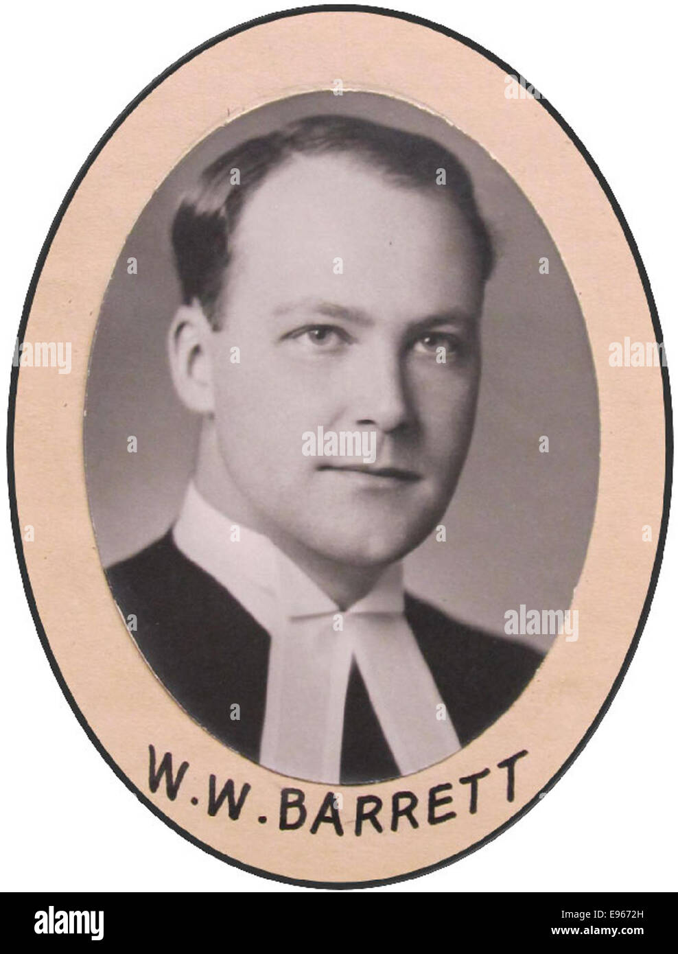 A portrait of William Wallace Barrett, a 1947 graduate of Osgoode Hall ...