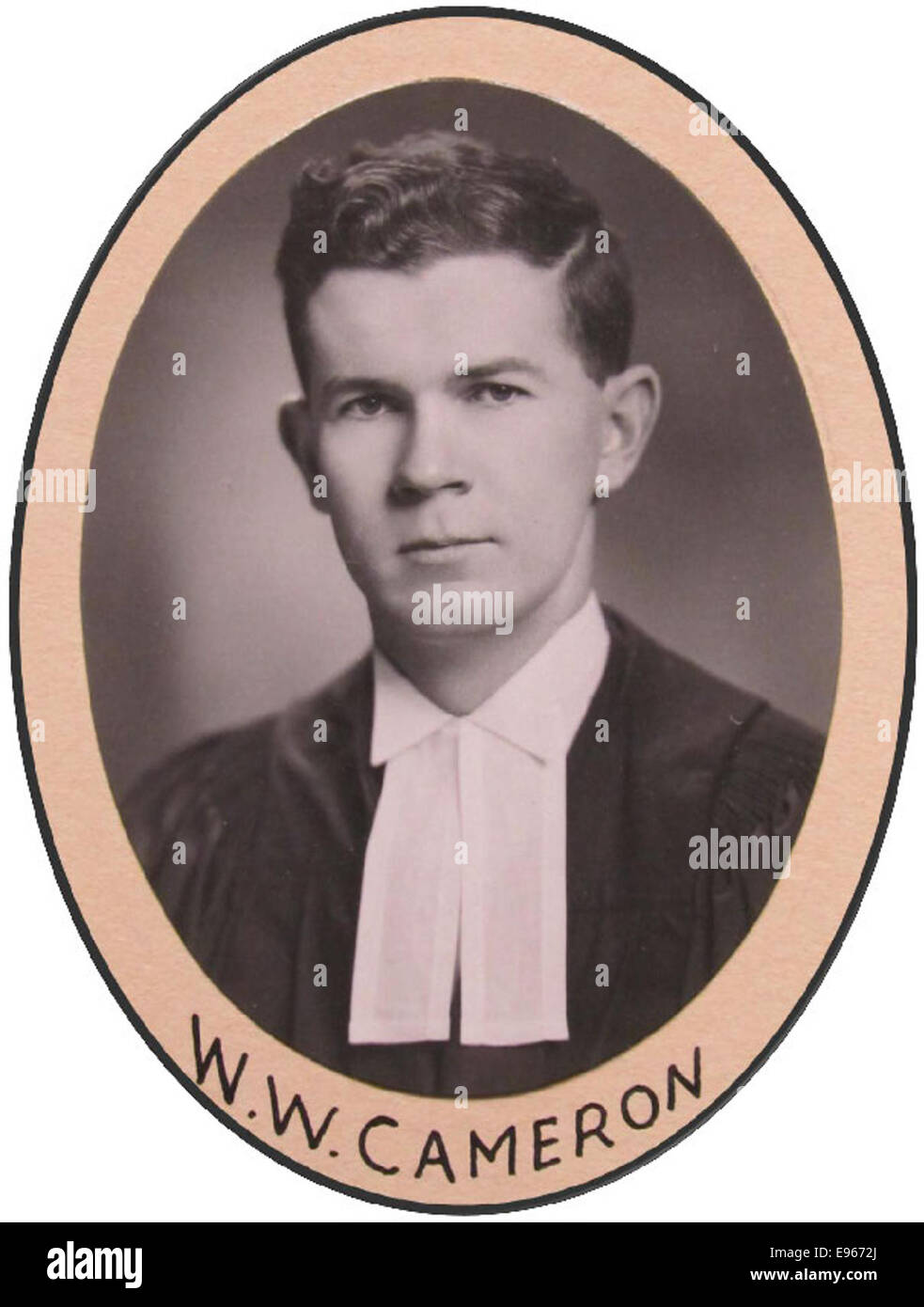 This is a formal portrait of William Walter Cameron, a 1946 graduate of ...