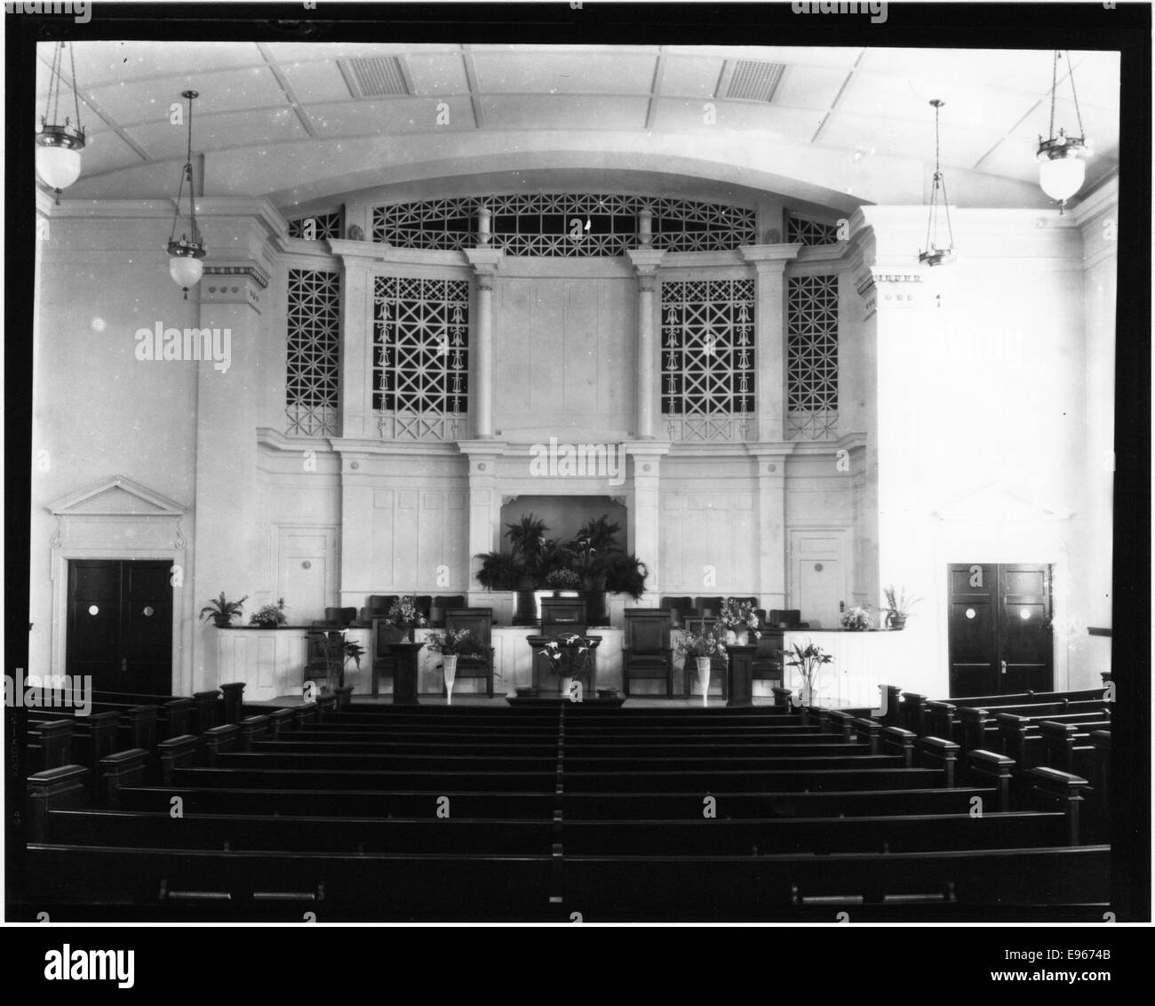 An interior photograph of a Baptist Church, showcasing its ...