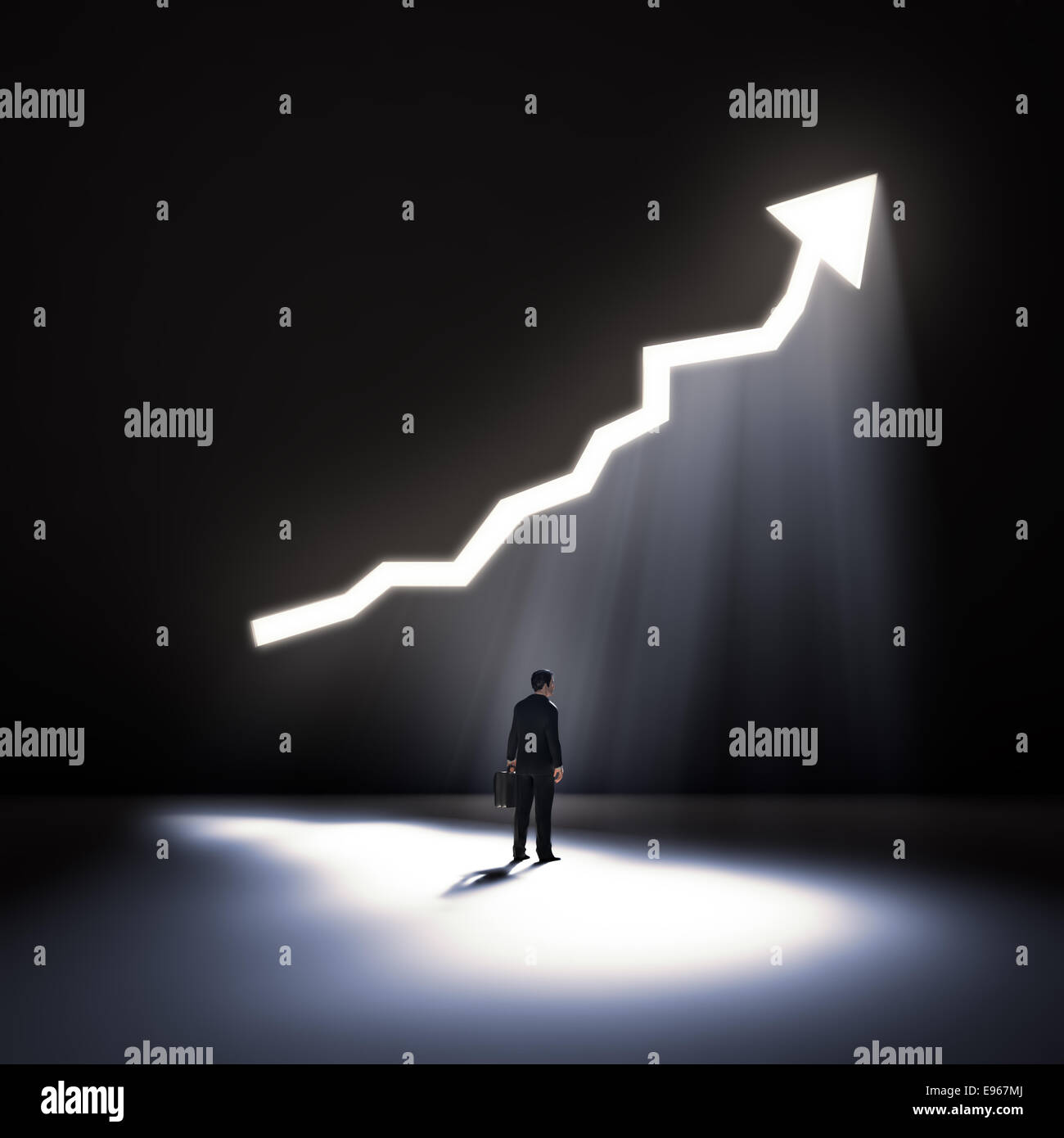 An opening in a wall shaped like an arrow graph Stock Photo - Alamy